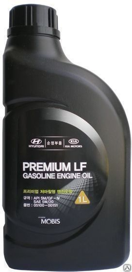 Масло моторное Hyundai Premium LF Gasoline 5W-20 (1 л) купить за 750 ...