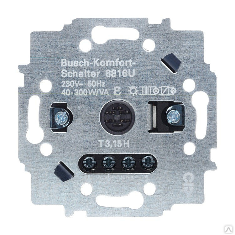 Basic 55 - Комфортный выключатель Busch, 3-проводная схема подключения ...